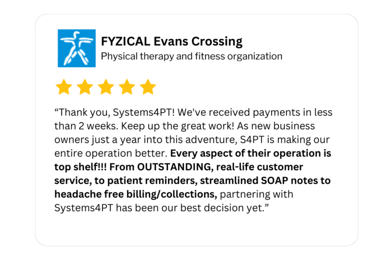 Physical Therapy Software for Outpatient Rehab | Systems 4PT