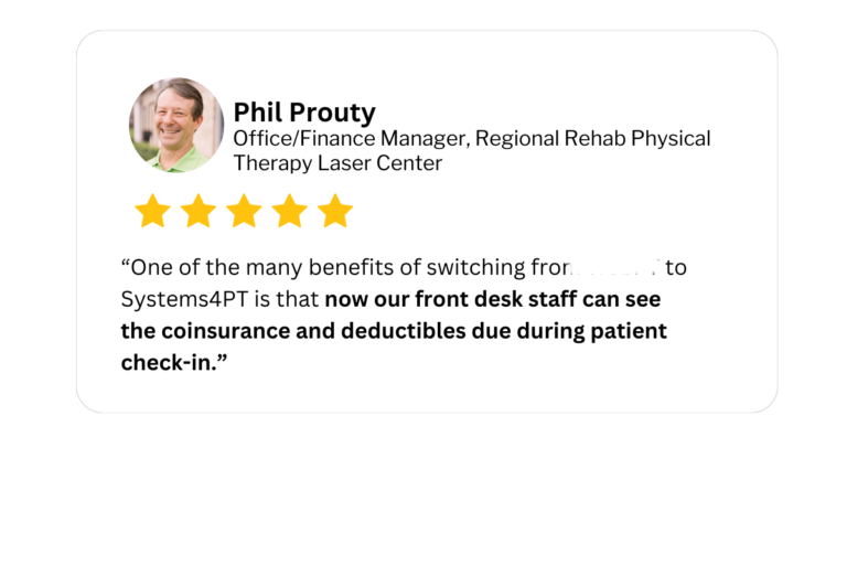 Physical Therapy Software for Outpatient Rehab | Systems 4PT